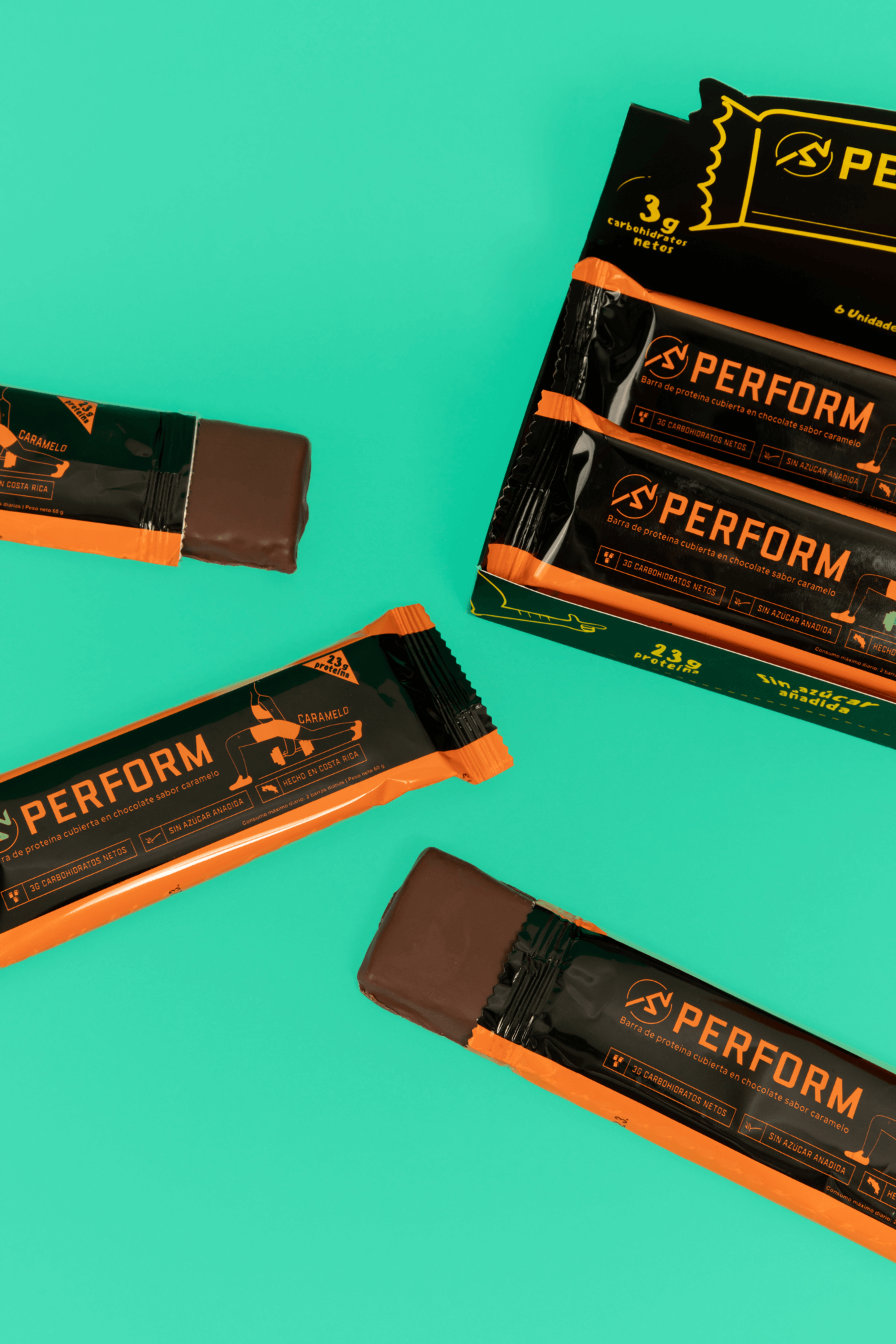 Barrita de proteína caramelo (caja 6 unidades) – Perform